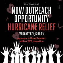 Flood Buckets - Main Street UMC, Kernersville, NC